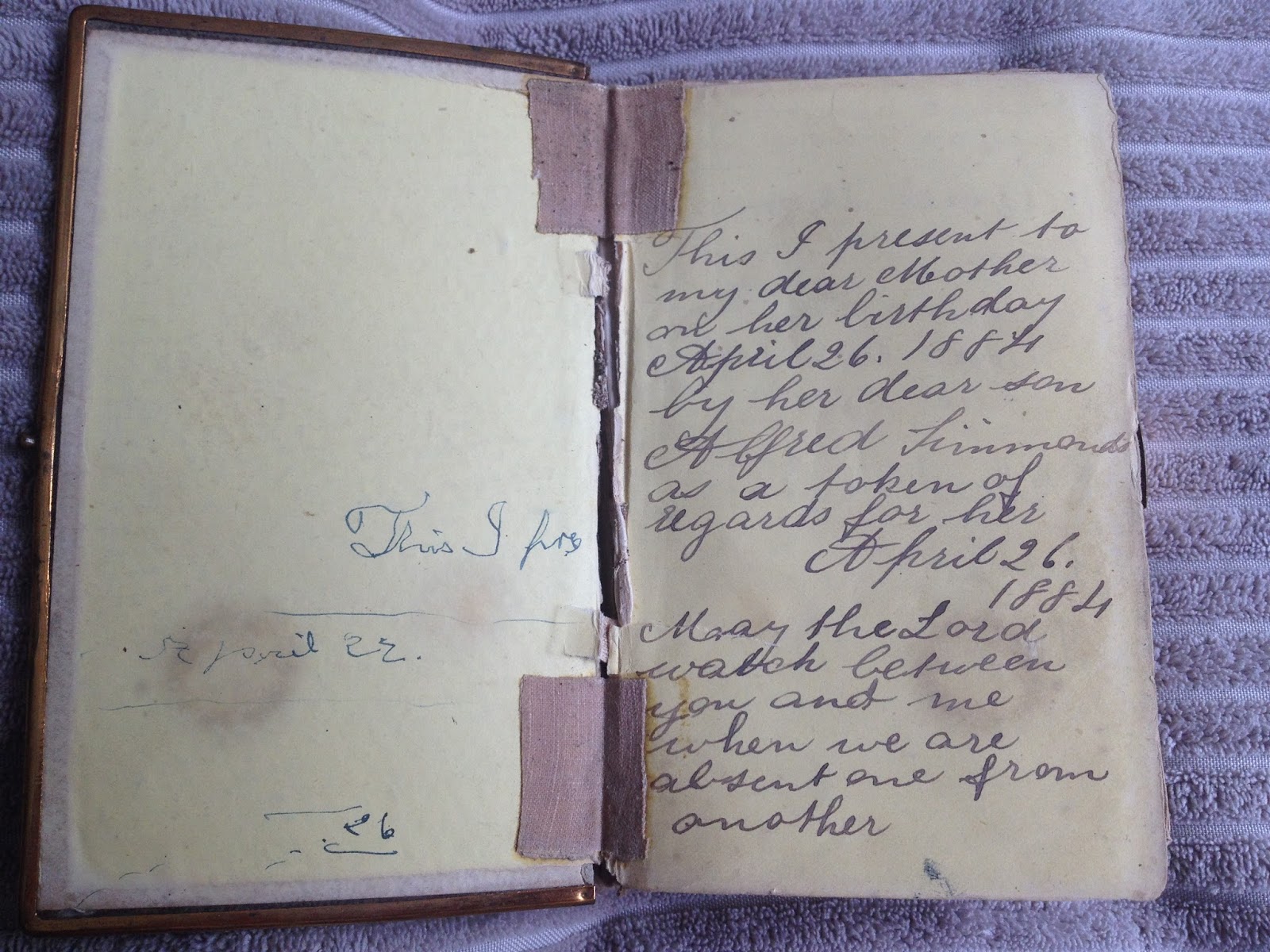 Sarah Simmonds Family Bible (Sarah Cant)