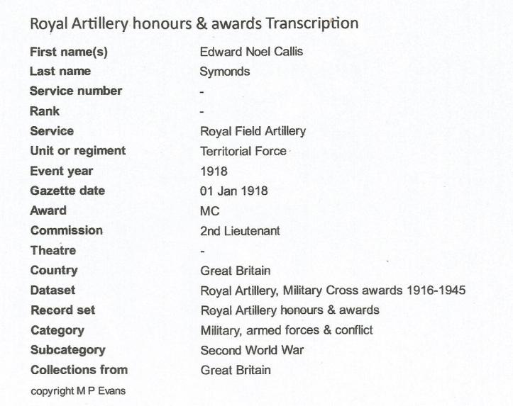 Edward Symonds and Family