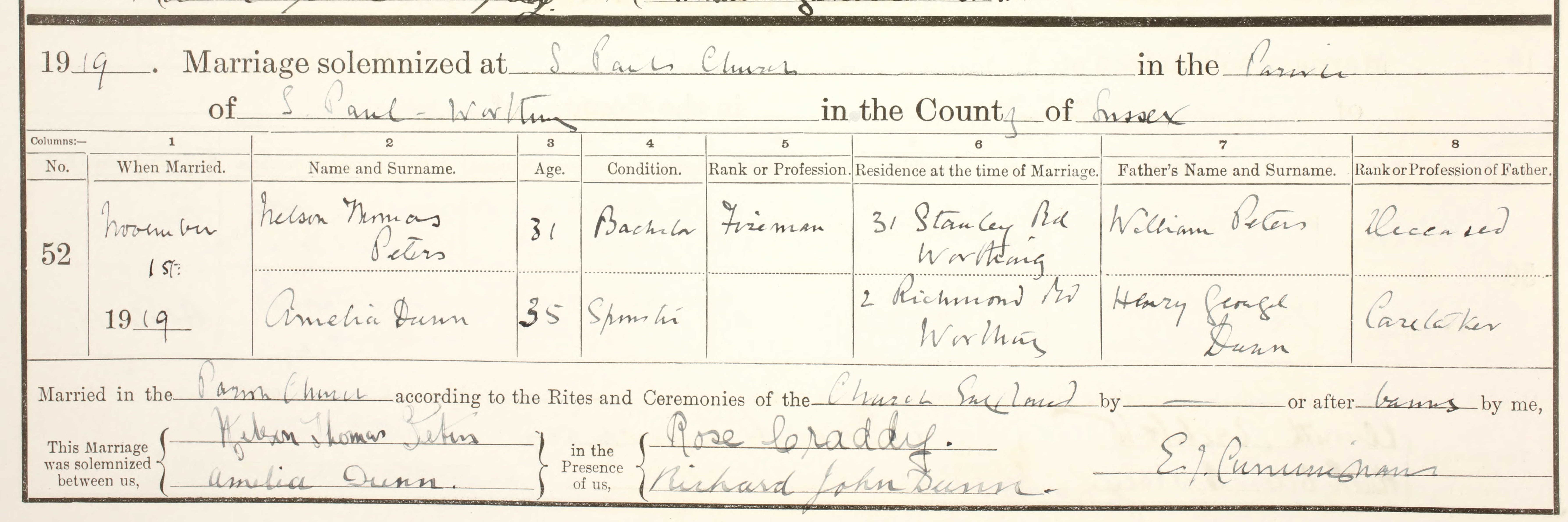 🌹Grace Isabella Joyce Moffatt💖Henry Thomas William Peters💒